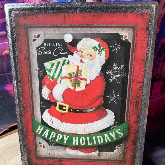 Holiday | Happy Holiday Santa Metal Ornament | Poshmark